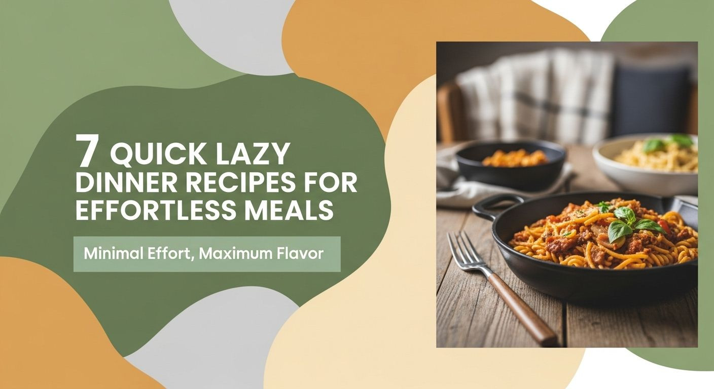 7 Quick Lazy Dinner Recipes For Effortless Meals
