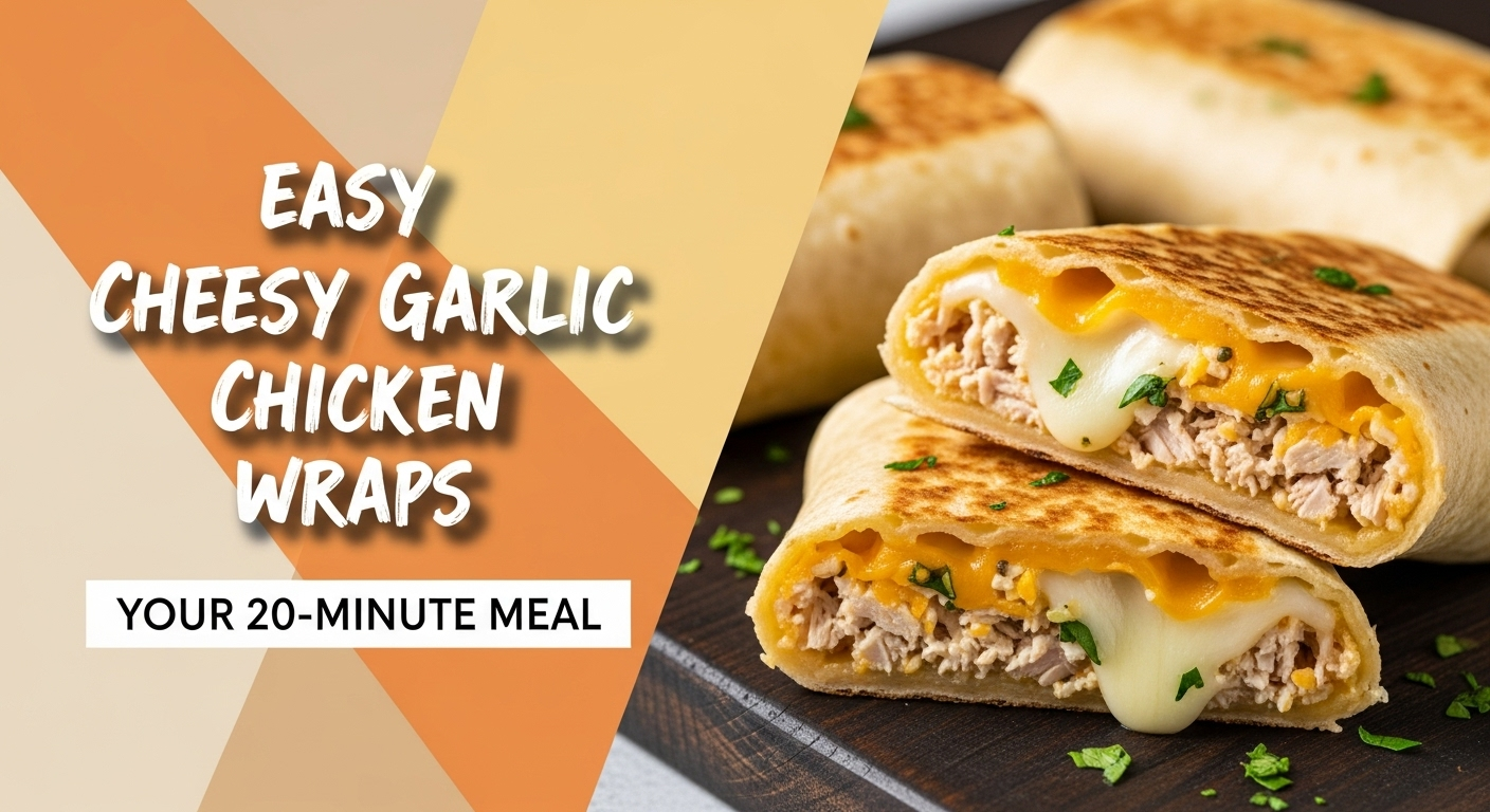 Easy Cheesy Garlic Chicken Wraps Ready In 20 Minutes