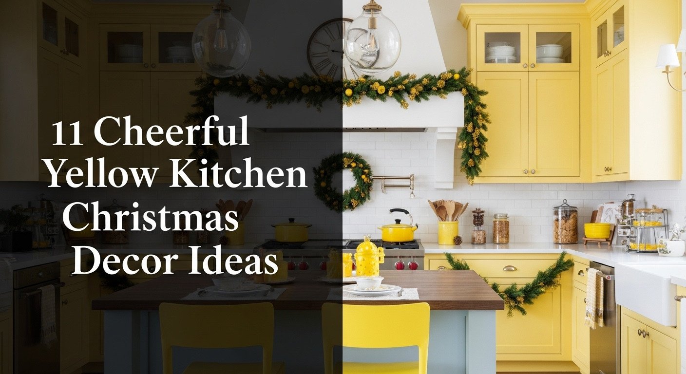 11 Cheerful Yellow Kitchen Christmas Decor Ideas