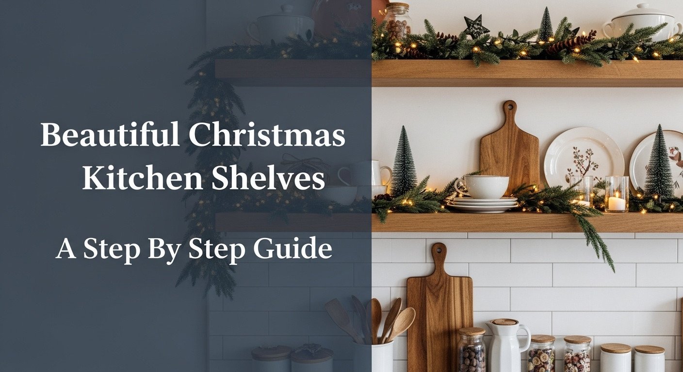 Beautiful Christmas Kitchen Shelves A Step By Step Guide