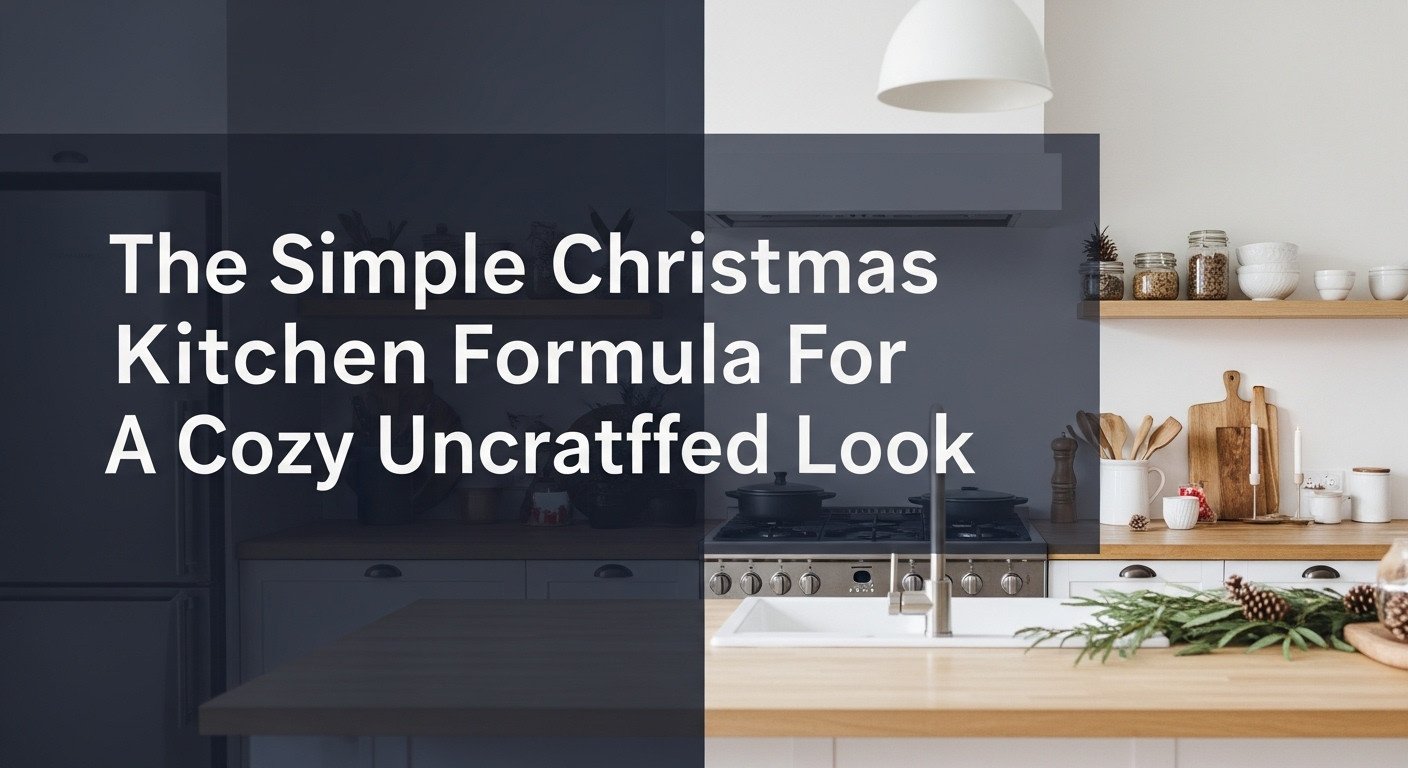 The Simple Christmas Kitchen Formula For A Cozy Uncluttered Look