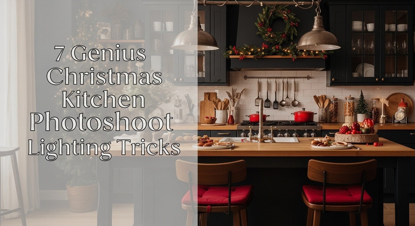 7 Genius Christmas Kitchen Photoshoot Lighting Tricks