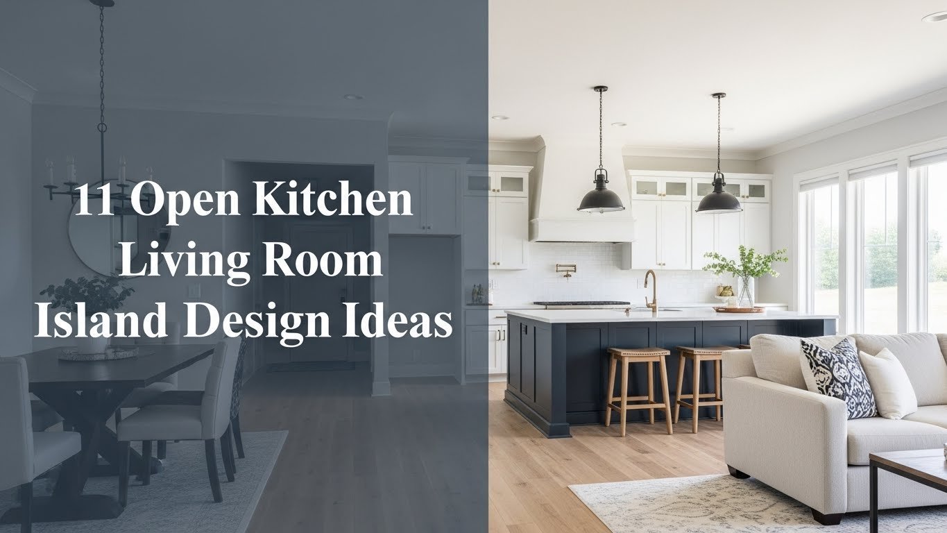 11 Open Kitchen Living Room Island Design Ideas