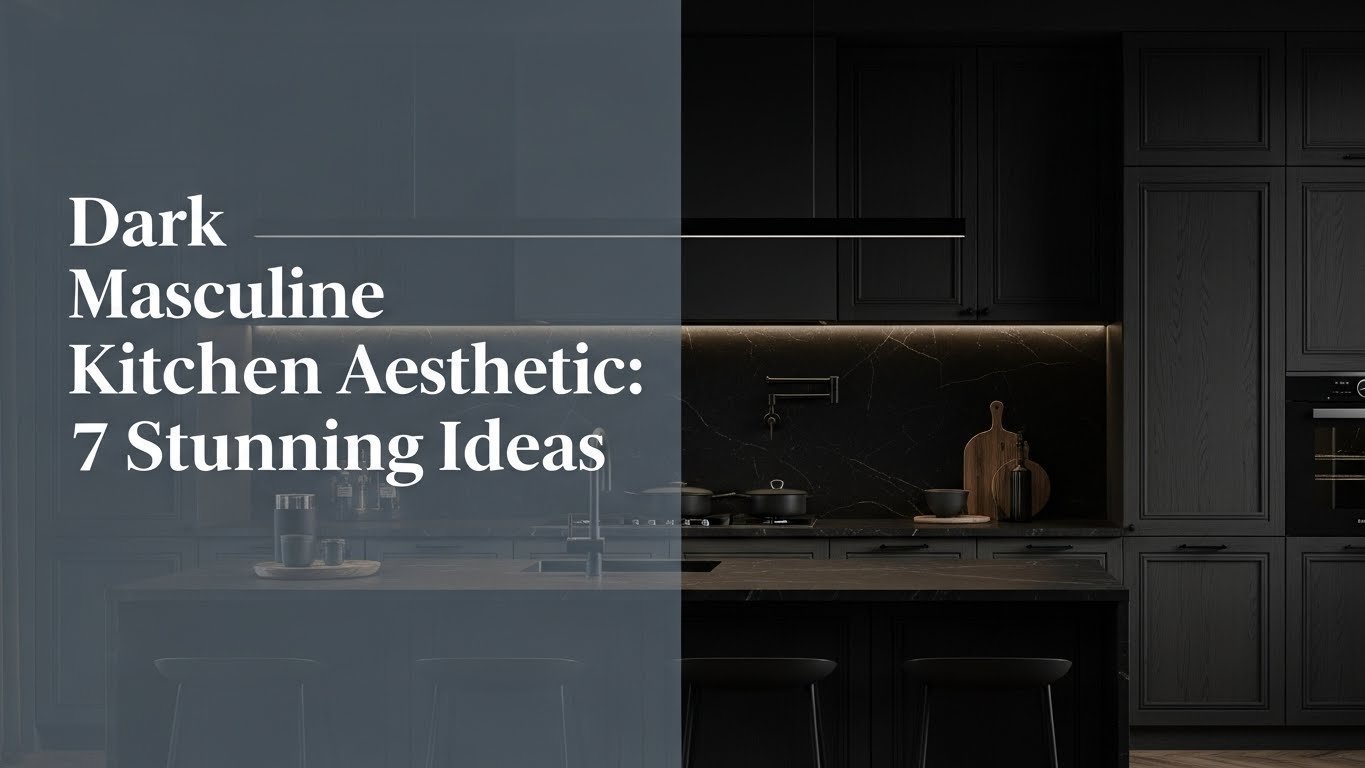 Dark Masculine Kitchen Aesthetic: 7 Stunning Ideas For 2026