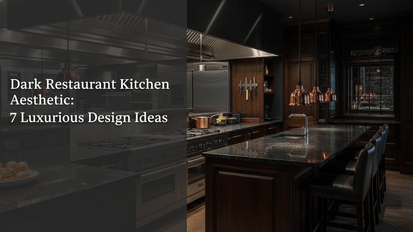 Dark Restaurant Kitchen Aesthetic: 7 Luxurious Design Ideas