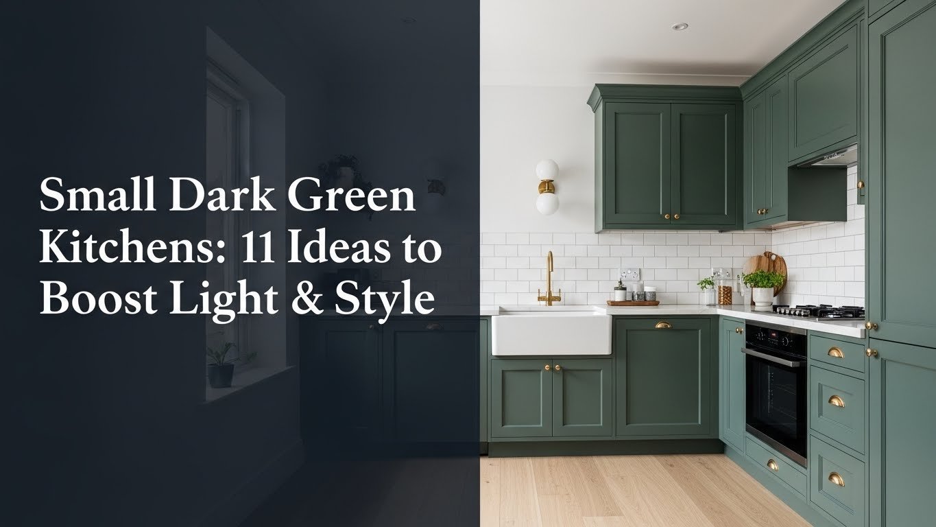 Small Dark Green Kitchens: 11 Ideas To Boost Light & Style 2026
