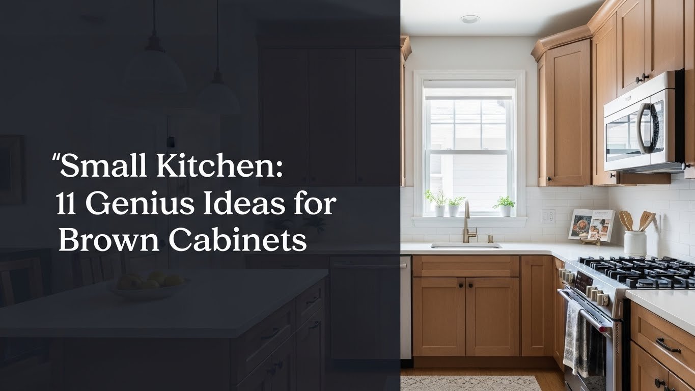 Small Kitchen: 11 Genius Ideas For Brown Cabinets 2026