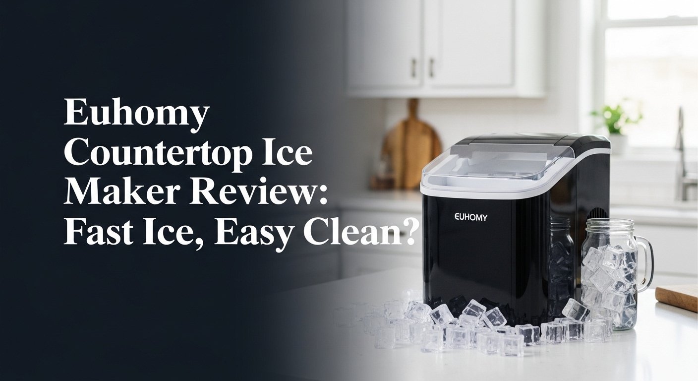 Euhomy Countertop Ice Maker Review: Fast Ice, Easy Clean?