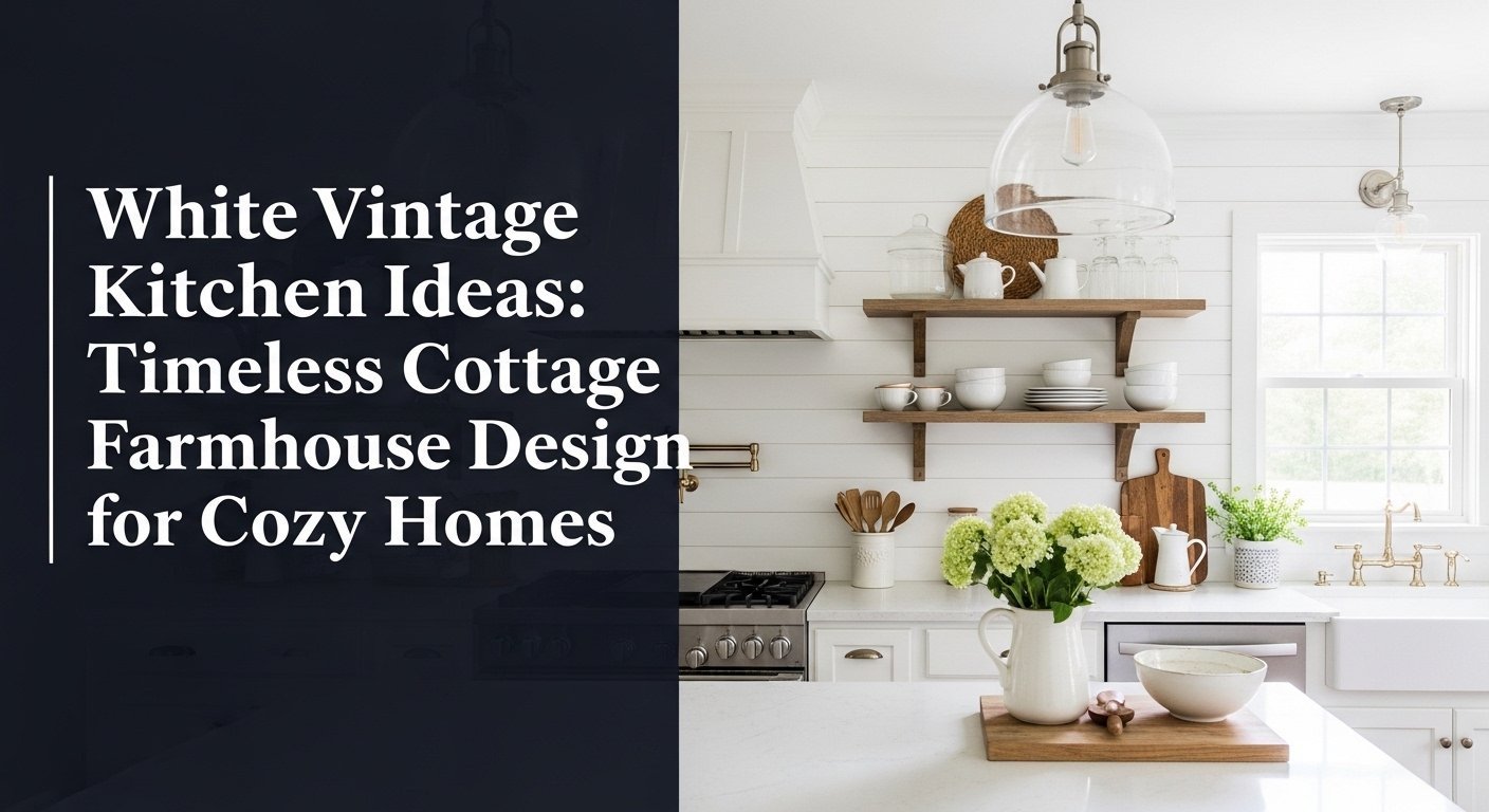 White Vintage Kitchen Ideas: Timeless Cottage Farmhouse Design For Cozy ...